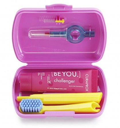 Curaprox putni set za oralnu njegu, roza | MALL.HR