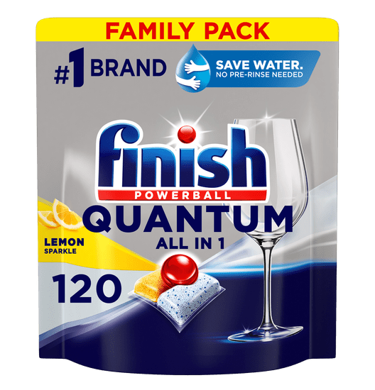 Finish Quantum All in 1 kapsule za perilicu posuđa Lemon Sparkle, 120 ...