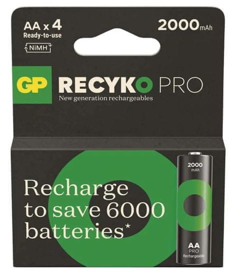 GP ReCyko Pro HR6 (AA) punjiva baterija, 2000 mAh, 4 komada | MALL.HR