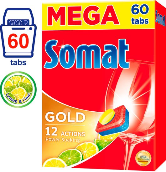 Somat tablete za perilicu suđa Gold Lemon&Lime, 60 komada | MALL.HR