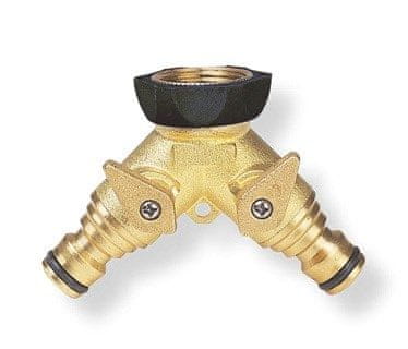 GF Garden spojnica za slavinu 19mm s dvostrukim odvodom, mesing | MALL.HR